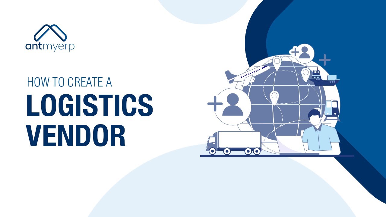 How to create a Logistics Vendor- English | AntMyERP - YouTube