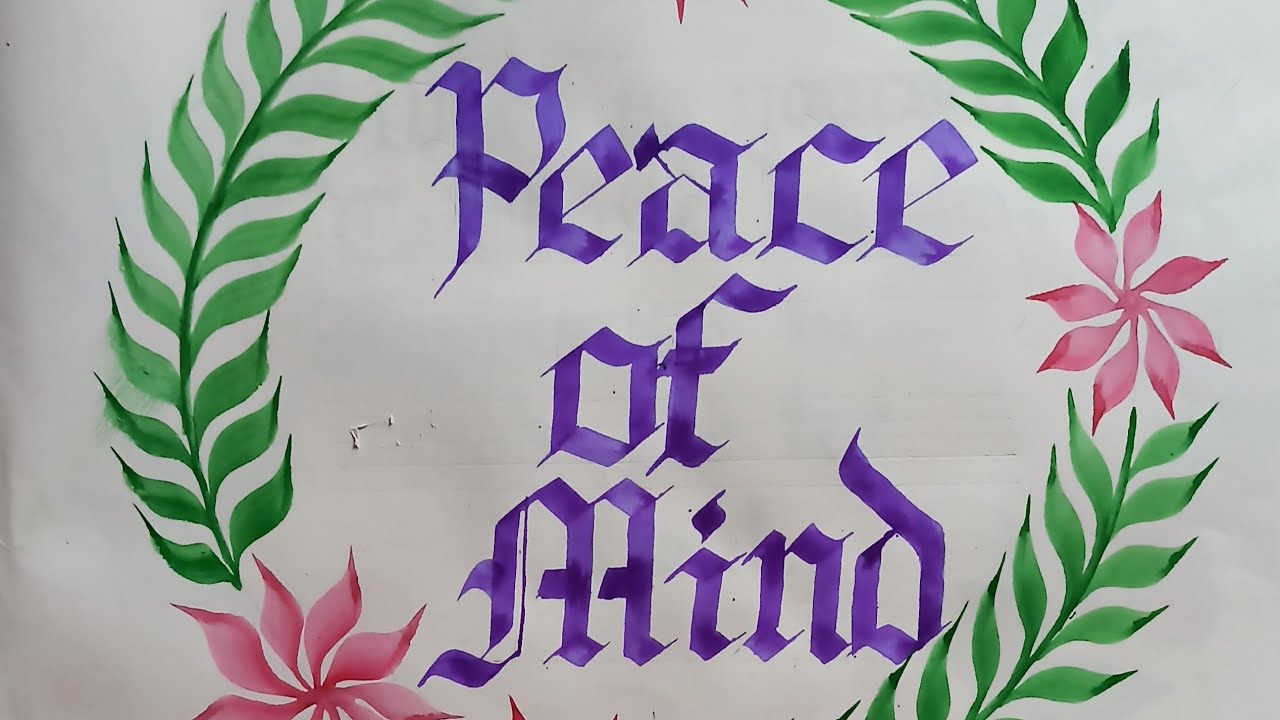 How to write Peace of Mind in Calligraphy | Peace of Mind written in ...