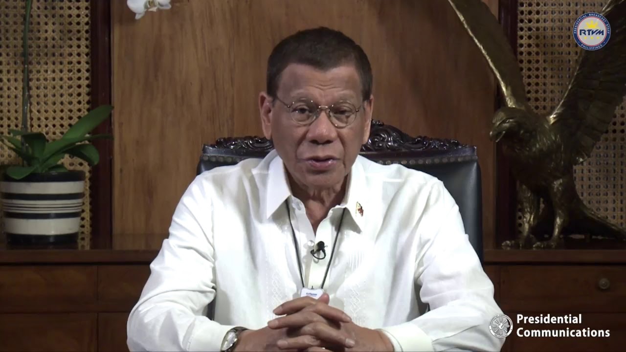 President Rodrigo Roa Duterte's message to the Philippines. - YouTube