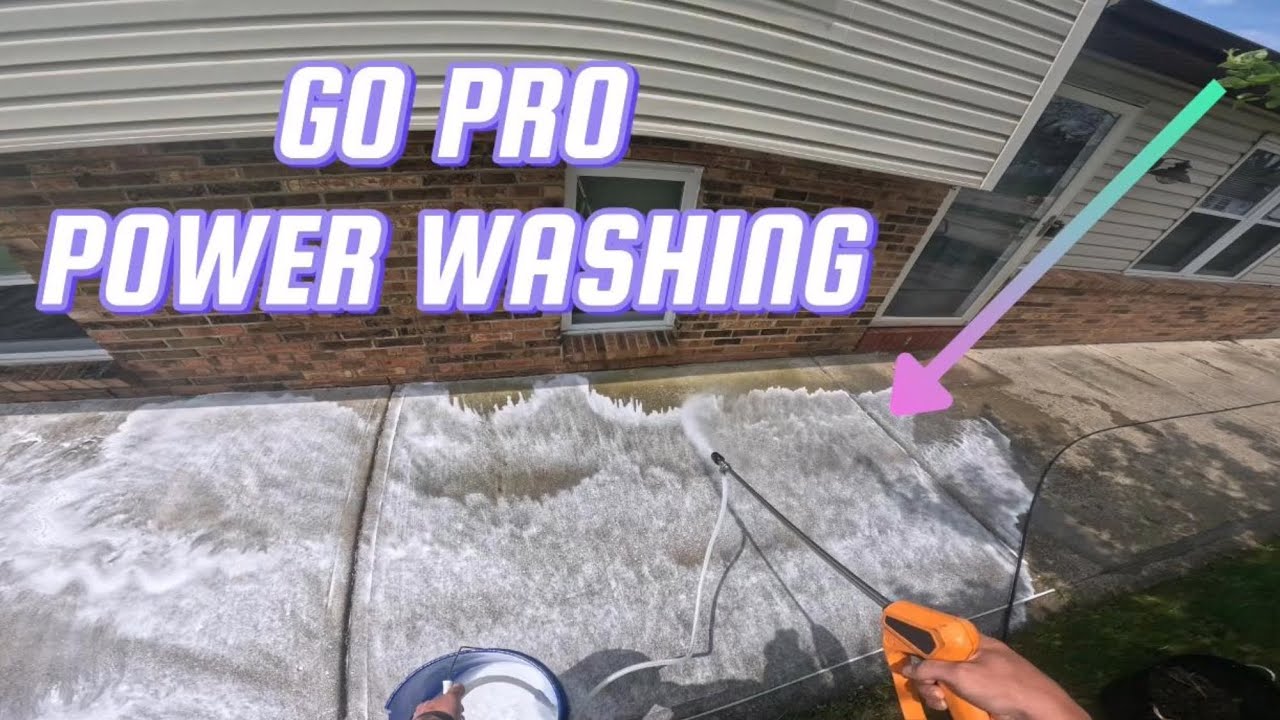POV: POWER WASHING HOUSE & DRIVEWAY (Go-Pro) - YouTube