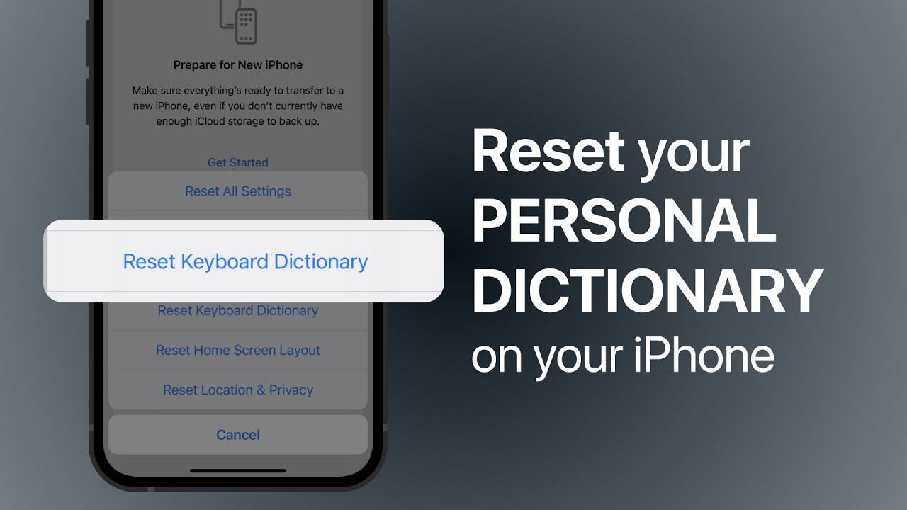 How To Reset Your Personal Dictionary On Your IPhone YouTube How To Reset Your Personal Dictionary On Your IPhone YouTube