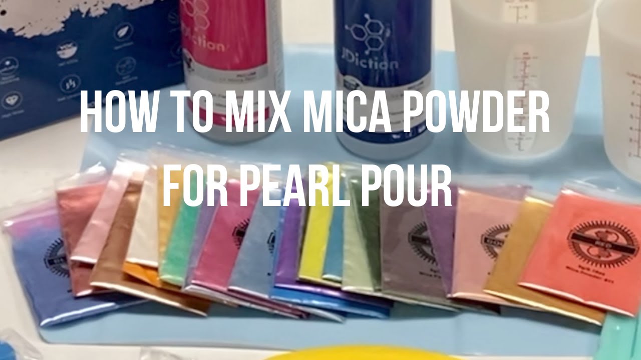 How to Mix Mica Powder for Pearl Pour/Experiments. Fluid art pearl pour ...