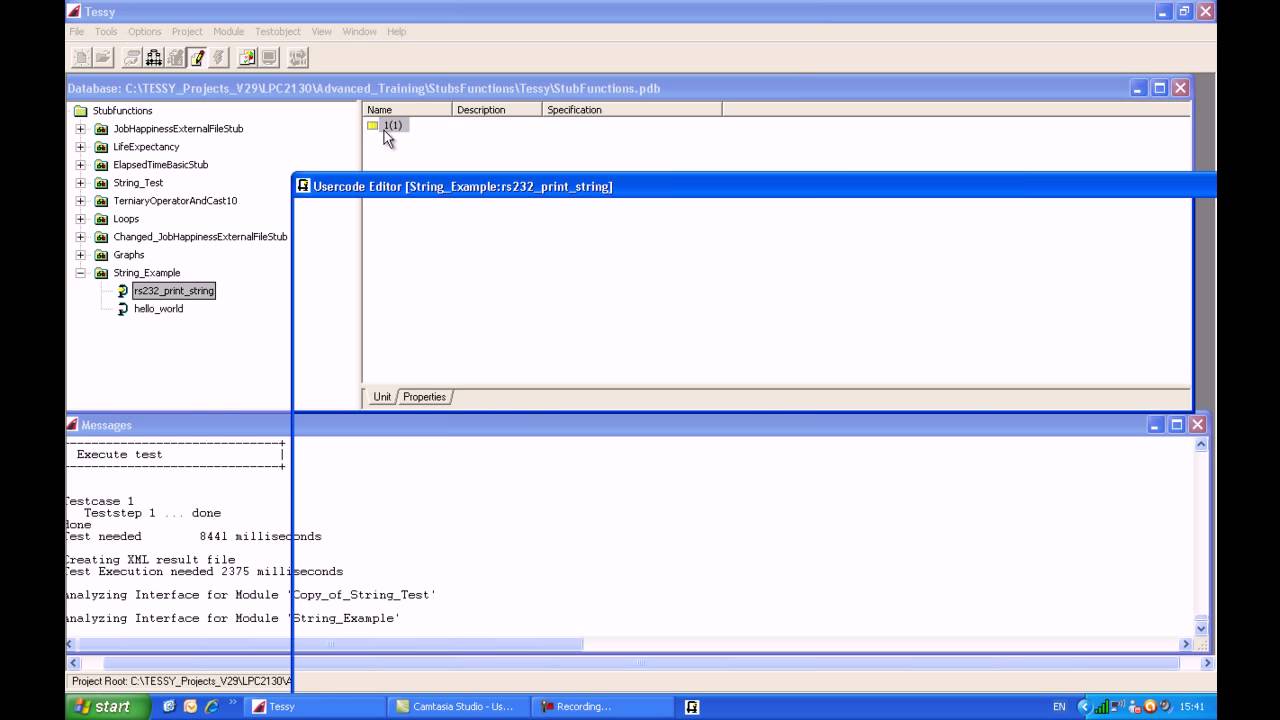 TESSY - User Code Editor - Worked Example 1 - Part 1 - YouTube