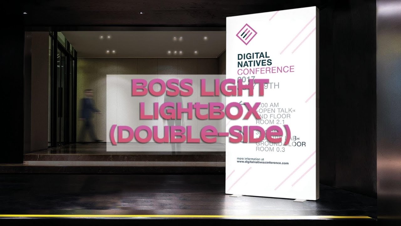 BOSS LIGHT Lightbox double side - YouTube