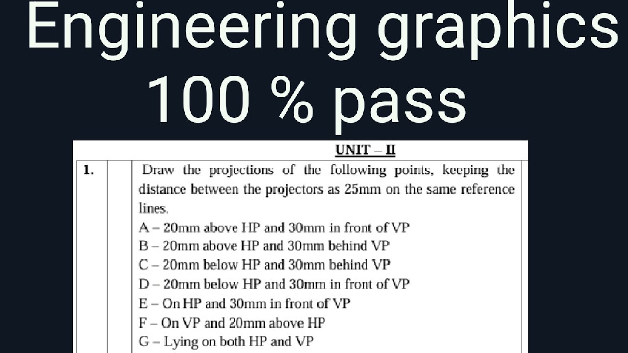 Draw the projections on reference line in engineering drawing in btech ...