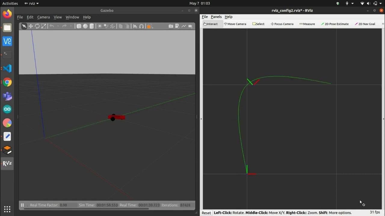 LQR control simulation for Differential Mobile Robot using Gazebo and rviz - YouTube