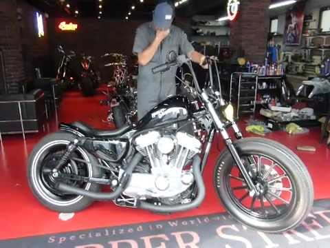 ★2009 XL883L Old Frisco style chopper★ - YouTube