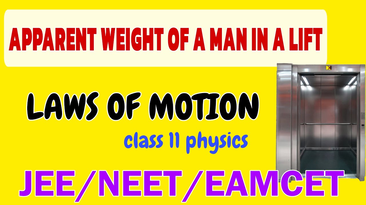 APPARENT WEIGHT OF MAN IN A LIFT |JEE|NEET|EAMCET |LAWS OF MOTION ...