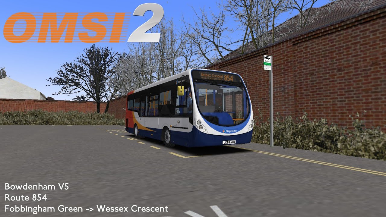 OMSI 2 - Bowdenham V5 Route 854 to Bowdenham Wessex Crescent - YouTube
