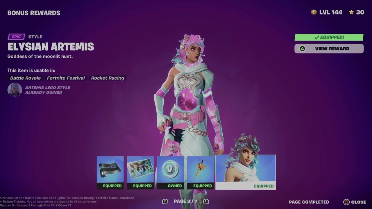 How to Unlock Elysian Artemis Skin Style in Fortnite | Battle Pass ...