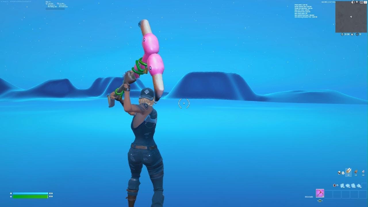 Fortnite PINK FLAMINGO Pickaxe (ingame) - YouTube