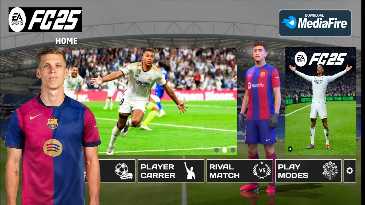 GENIAL NUEVO FIFA 16 MOD FC 25 ANDROID NUEVO MENU, GRAFICOS MEJORADOS, FICHAJES Y KITS 24-25 ...