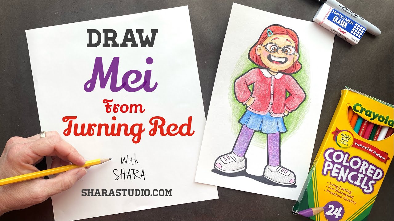 How to draw Mei from turning red - YouTube