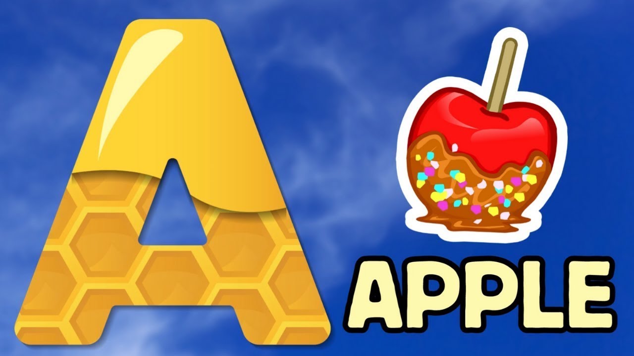 ABCD a to z alphabets, a for apple 🍎 Nursery rhymes, phonics song ...