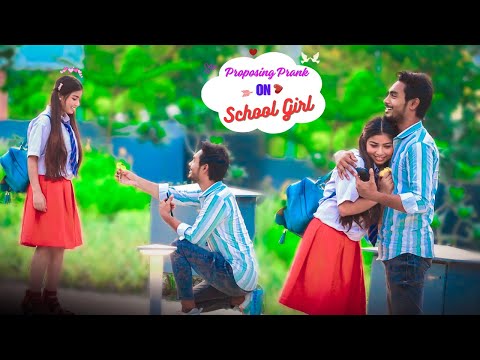 Proposing Prank On Cute School Girl || She Is So Cute 🥰 || Bubul Aman