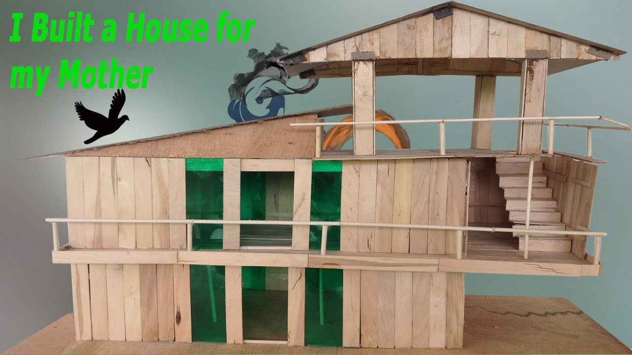 I BUILT A MINI HOUSE FOR MY MOM - YouTube