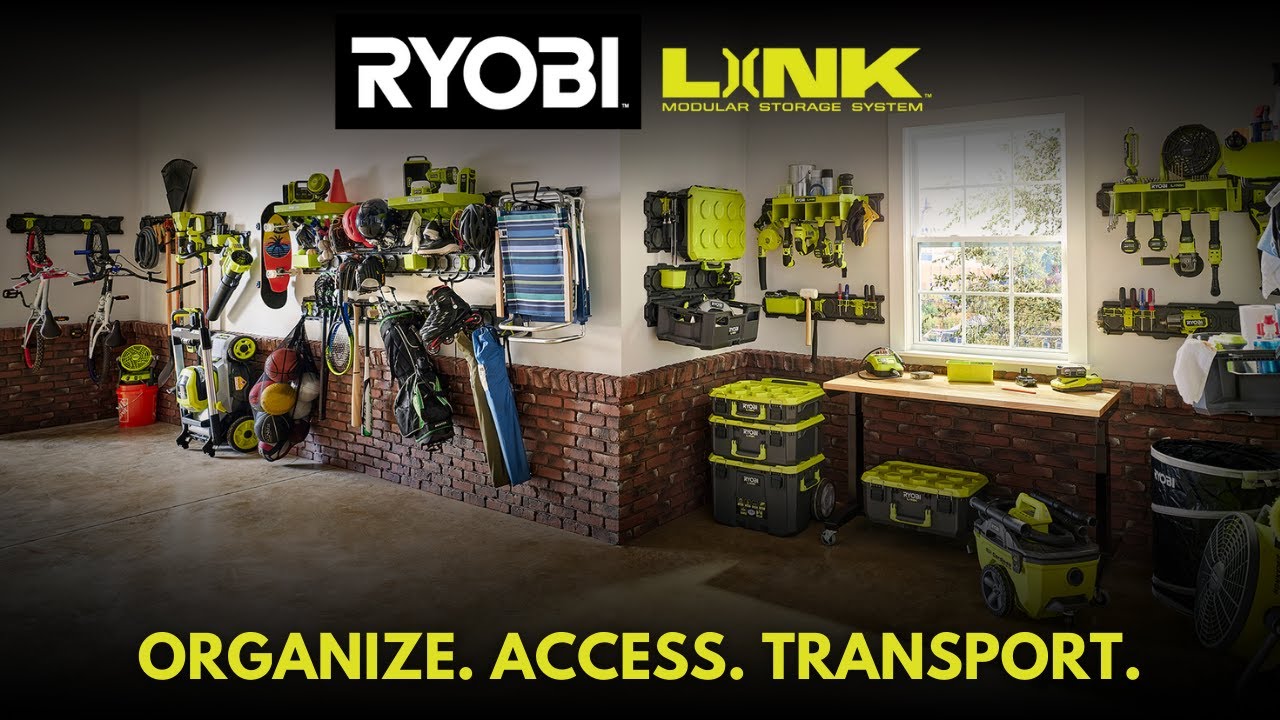 RYOBI LINK™ Wall Rail Storage - YouTube