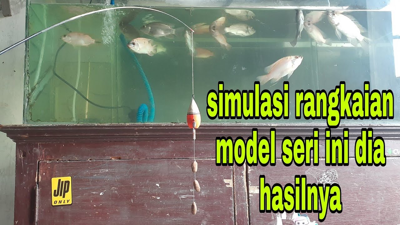 mencoba langsung rangkaian pancing model seri - YouTube