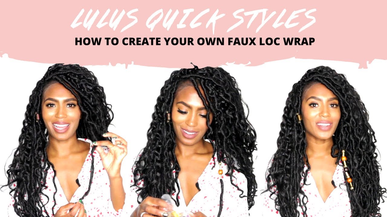 Lulu's Quick Styles: How To Create Your Own Loc Wrap | BOHO LOCS® - YouTube