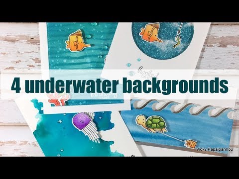 4 techniques for underwater backgrounds | Blog hop & Giveaway - YouTube