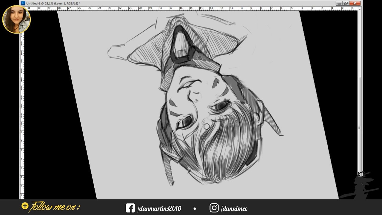 Drawing DVA from Overwatch. - YouTube