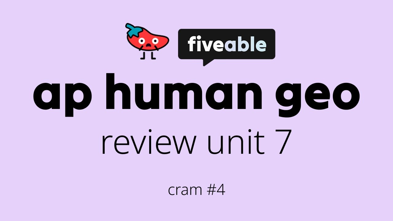 AP Human Geo Review – Unit 7 + FRQs - YouTube