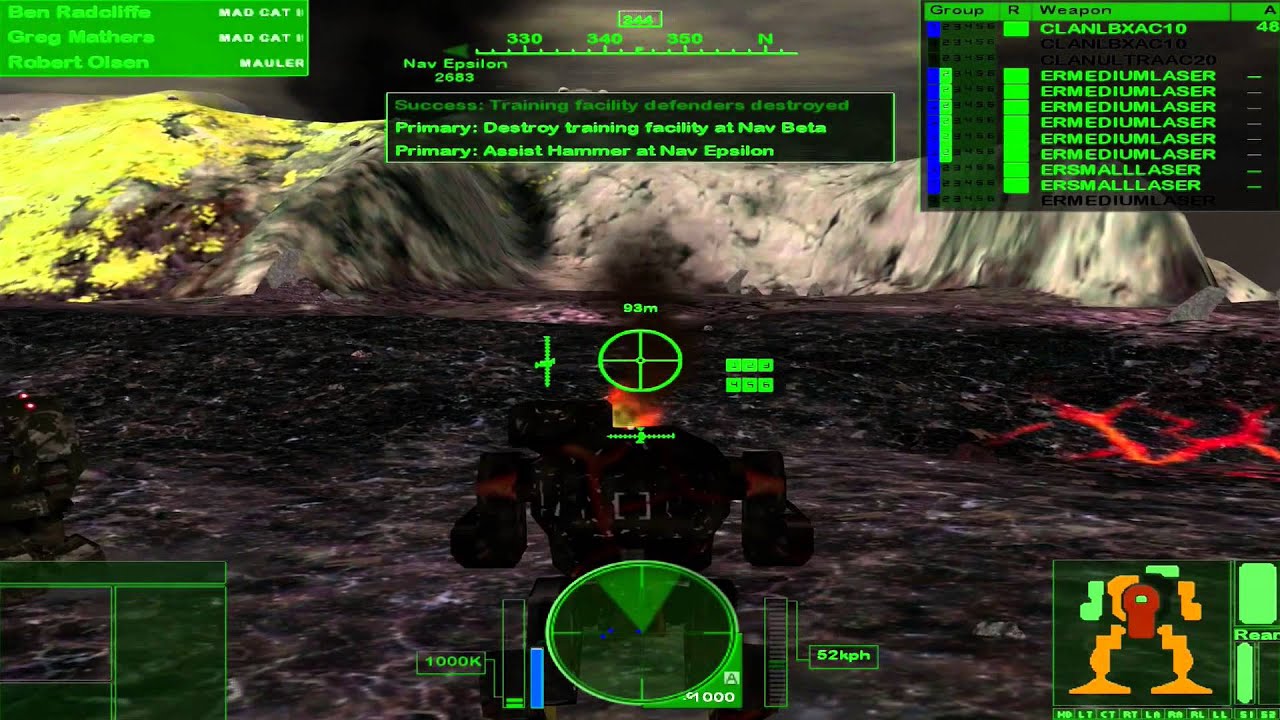 Mechwarrior 4 Black Knight - O5M2 - The Gauntlet [Gameplay] - YouTube