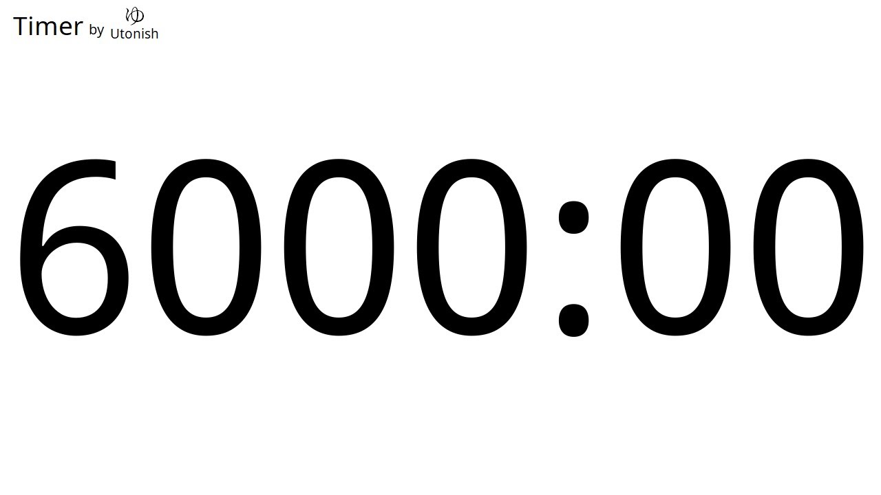 6000 Minute Countup Timer - YouTube