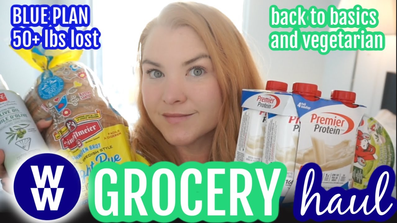My WW Blue Plan Vegetarian and Back on Track Grocery Haul - Weight ...