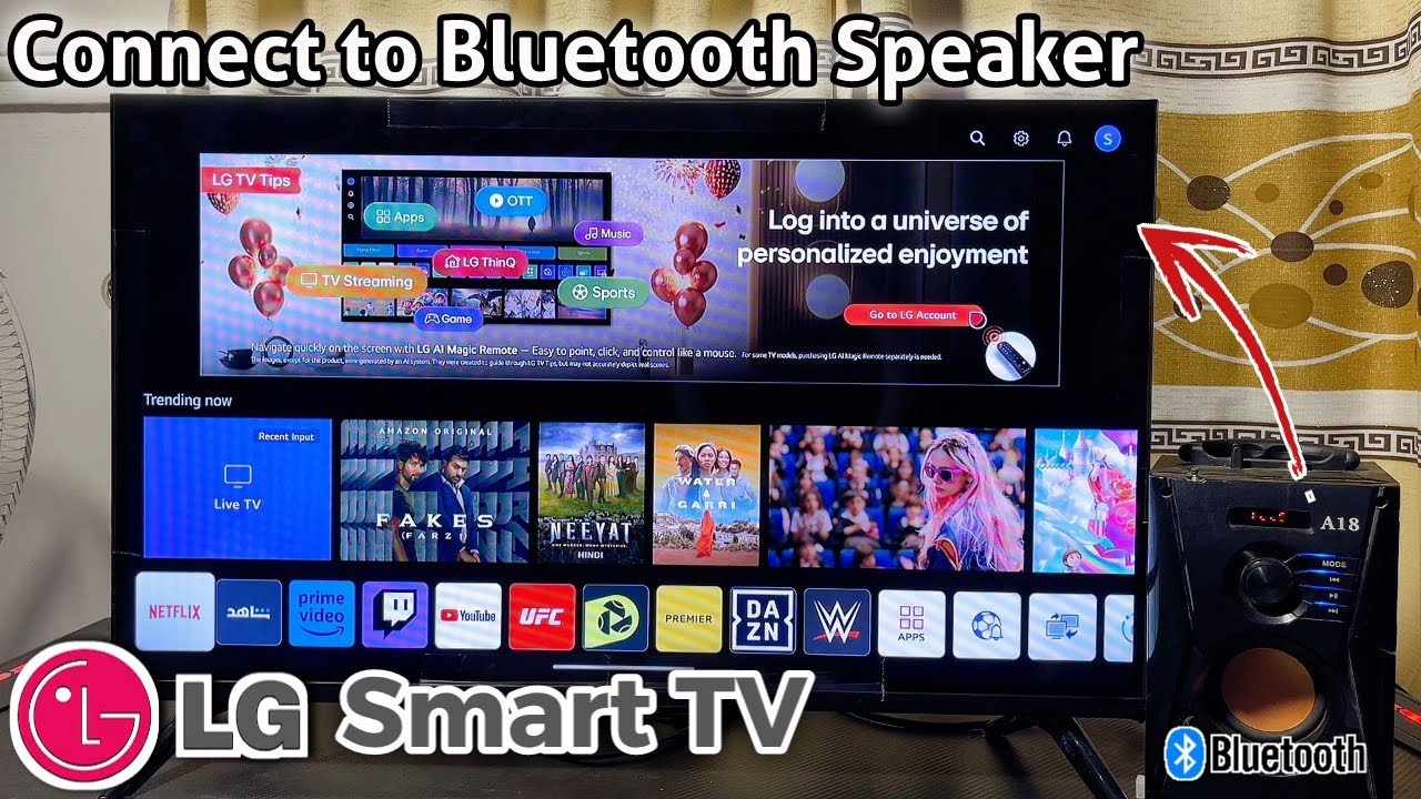 How to Connect Bluetooth Speaker to LG Smart TV - YouTube