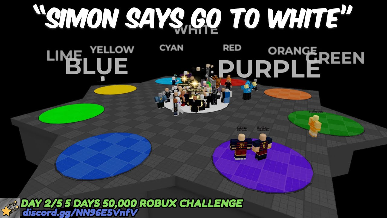 Insane Simon Says for 4,000 Robux! (5 DAY 50K ROBUX CHALLENGE DAY 2 ...