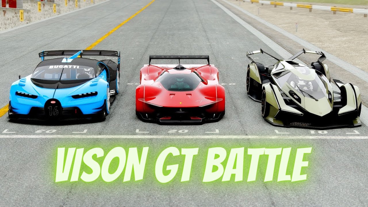Ferrari Vision VGT vs Bugatti VGT vs Lamborghini VGT at Special Stage ...