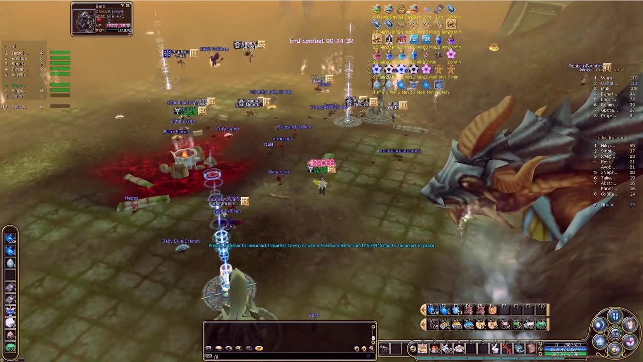 Flyff GuildSiege Aibatt 21/12 Huum PoV - YouTube