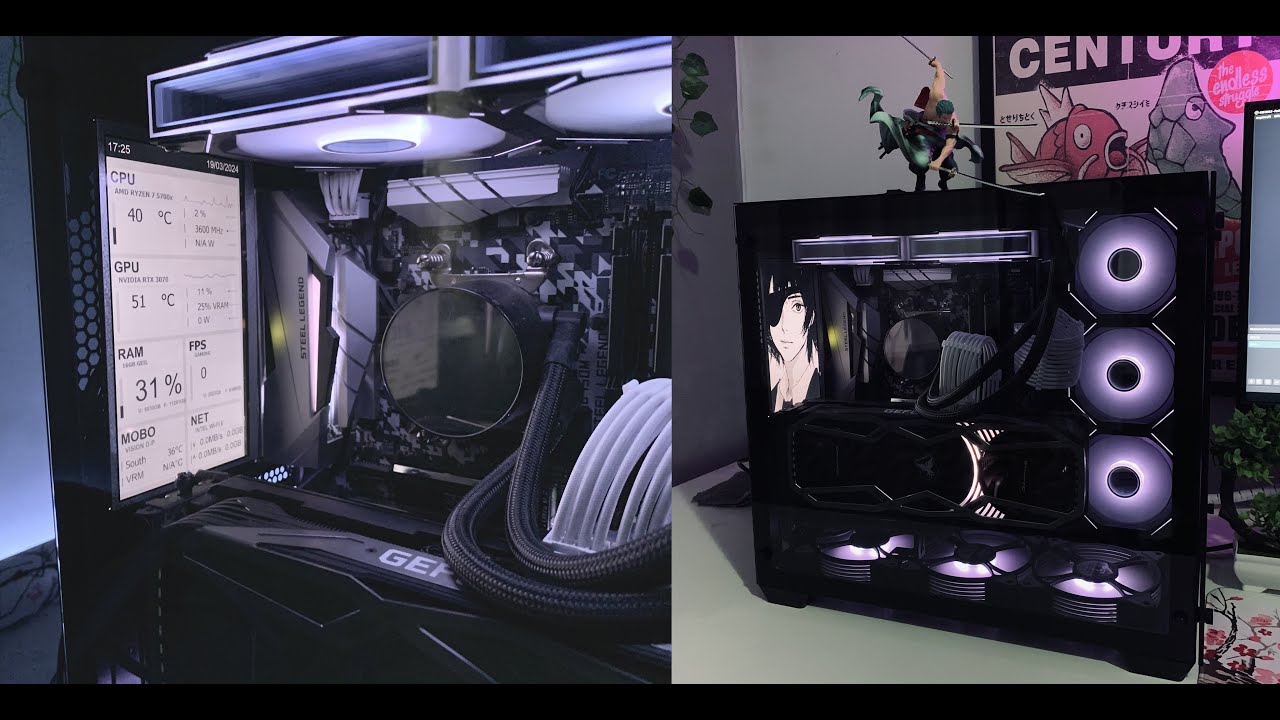 COMO COLOQUEI UM MINI MONITOR DENTRO DO PC - YouTube