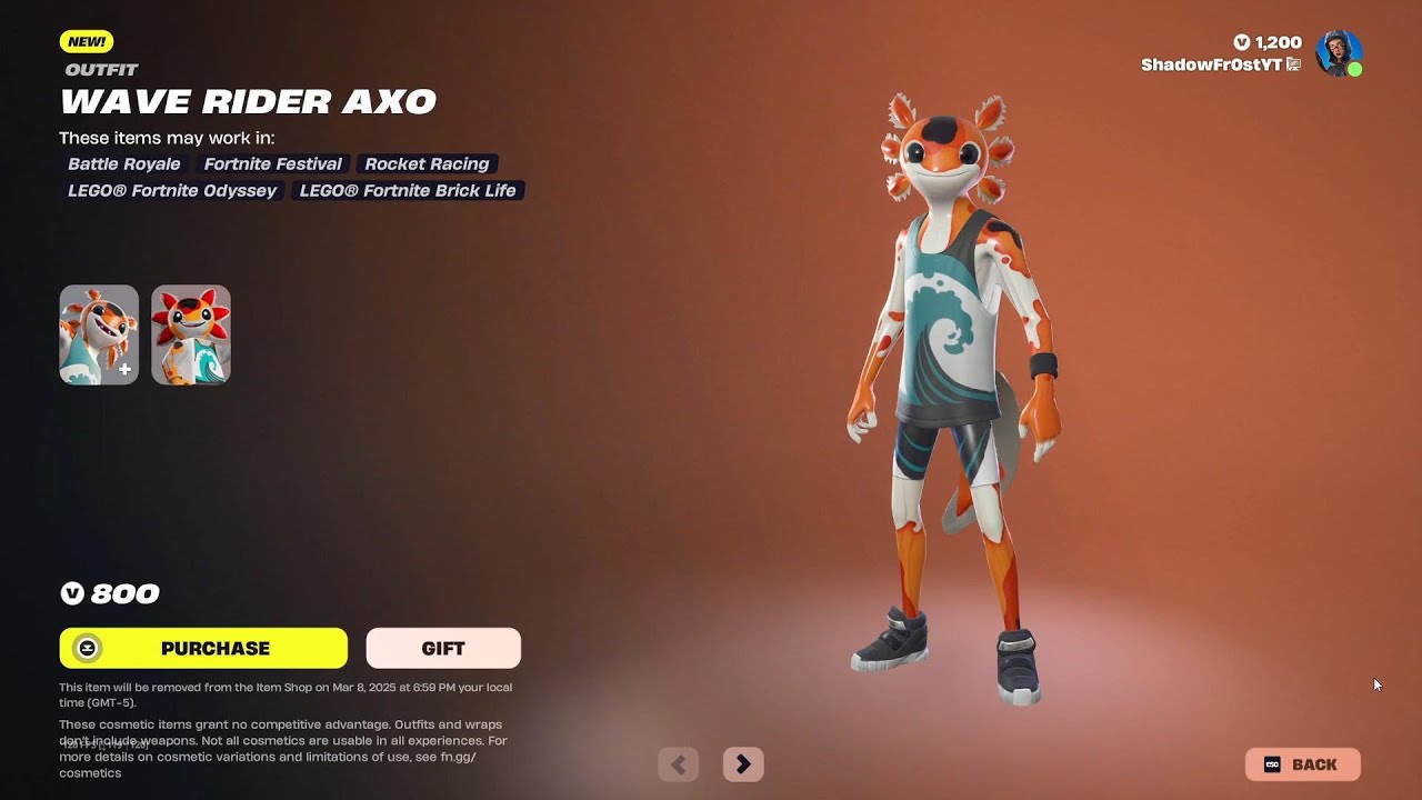 *New* Wave Rider AXO Skin and XO Emote! [March 6, 2025] Fortnite Item ...