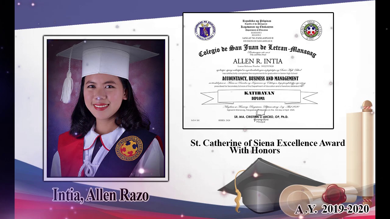 Letran - Manaoag Graduation 2020 - YouTube