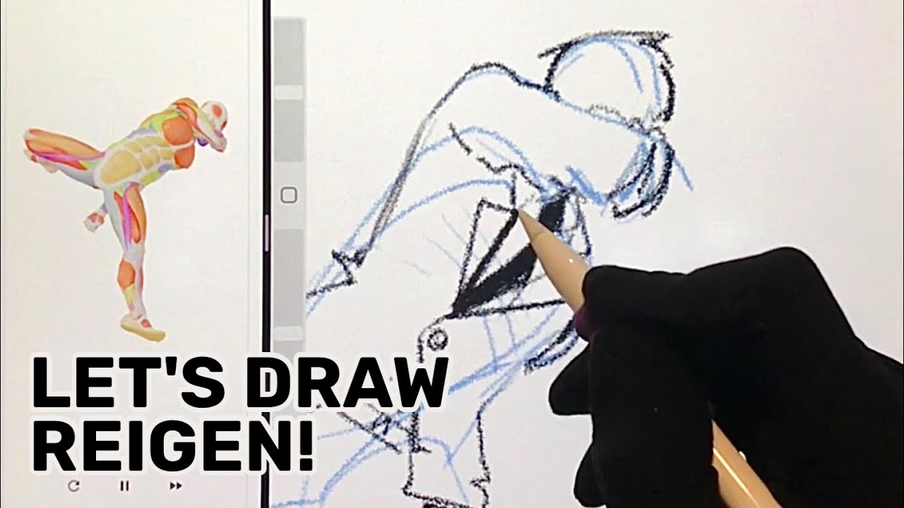 ipad asmr || figure drawing ft. reigen - YouTube