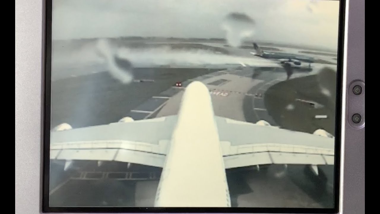 Tail Cam Takeoff! An Air France Airbus A380 Leaving Paris-CDG - YouTube