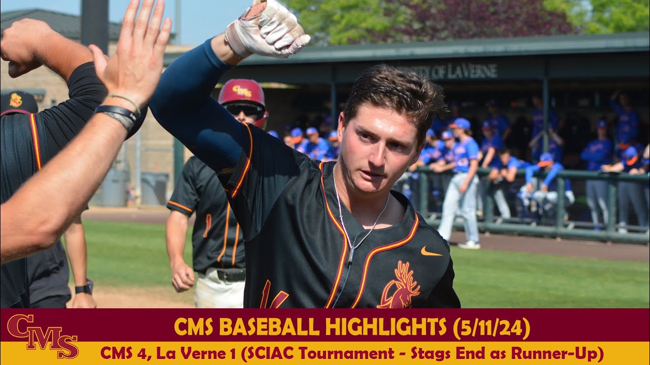 CMS Baseball Highlights vs. La Verne - YouTube