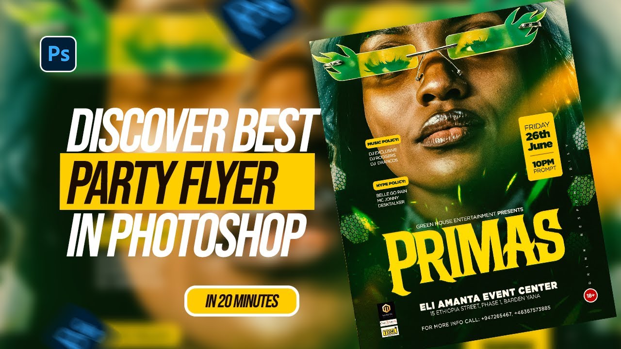 Discover Best Party Flyer In Photoshop - Photoshop Tutorial - YouTube