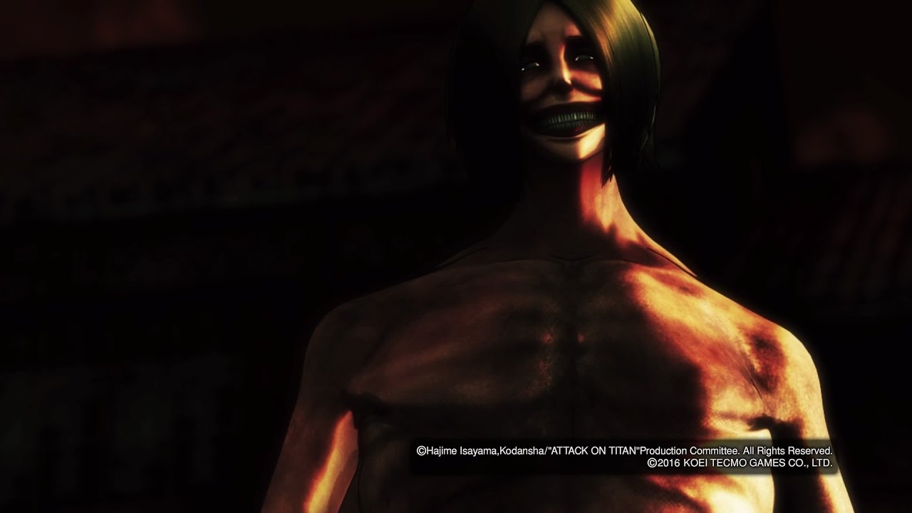 Attack on Titan Wings of Freedom Eren vs the Smiling Titan True Attack ...