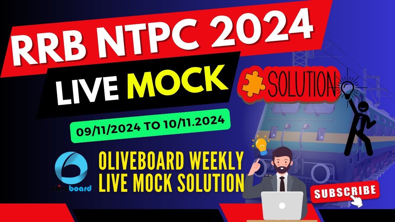 RRB NTPC LIVE MOCK SOLUTION | OLIVEBOARD| RRB NTPC 2024 - YouTube