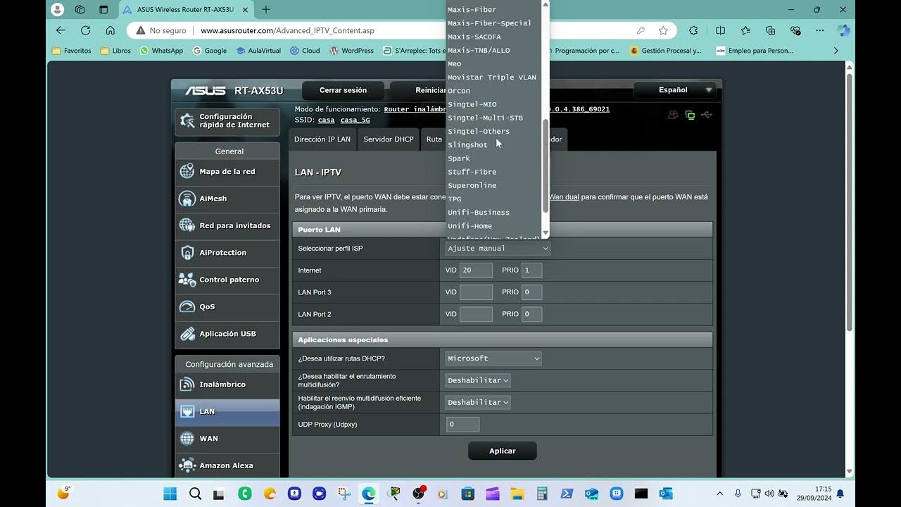 Router ASUS RT AX53U LAN IPTV VID 20. Prof. Ingeniero Informático Eduardo Rojo Sánchez - YouTube