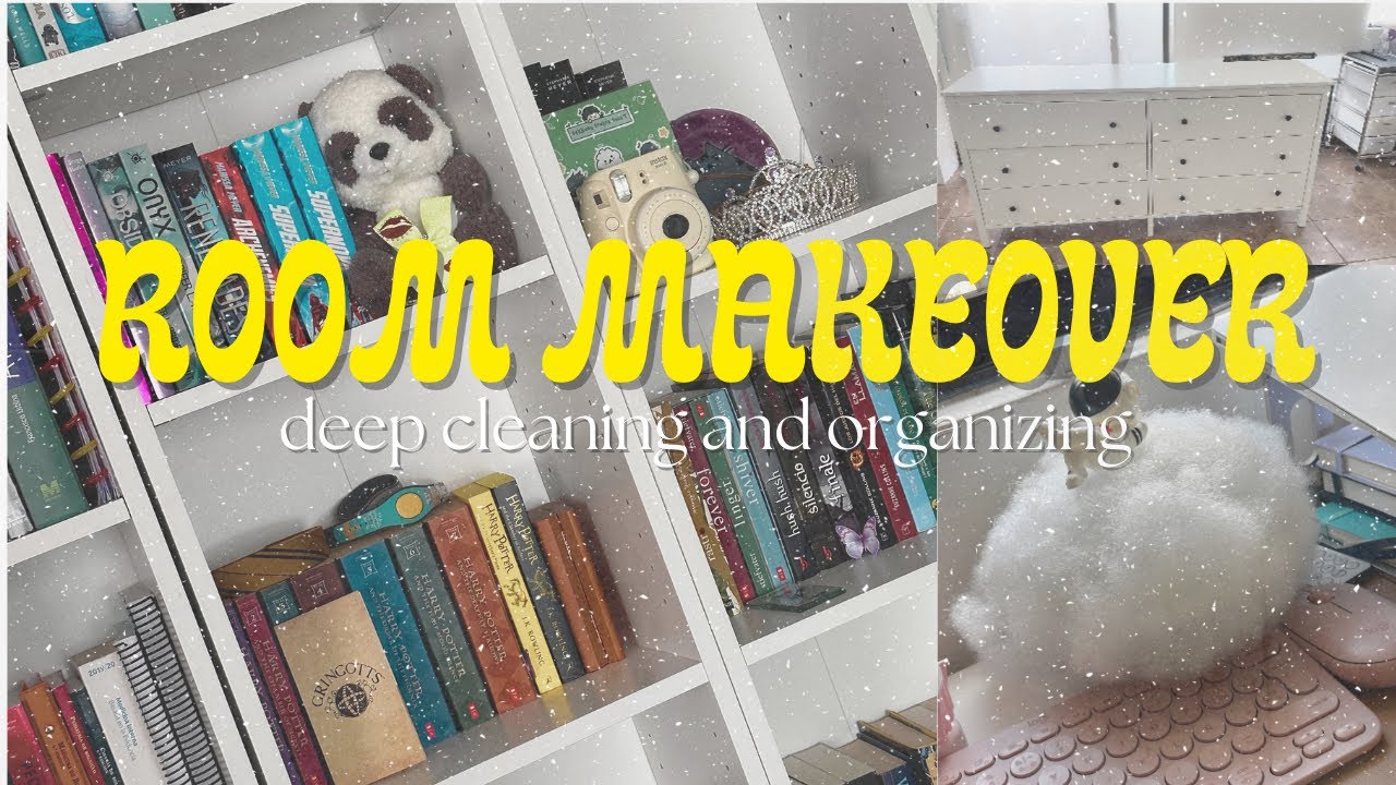 DEEP CLEANING and ORGANIZING my messy room | room makeover ...