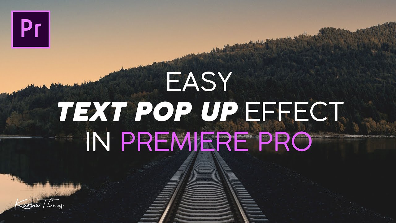 Easy Text POP UP Animation in Premiere Pro 2021 | Premiere Pro Basics ...