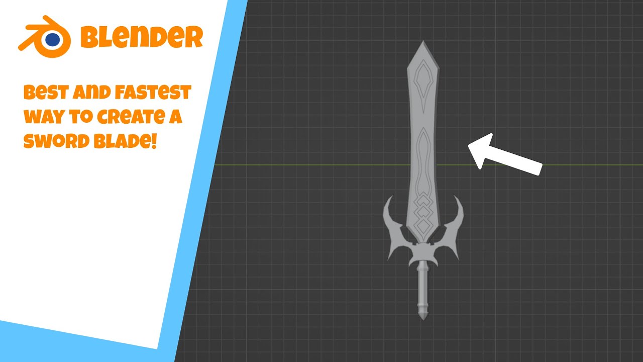 How To Create a Sword Blade In 1 Minute In Blender - YouTube