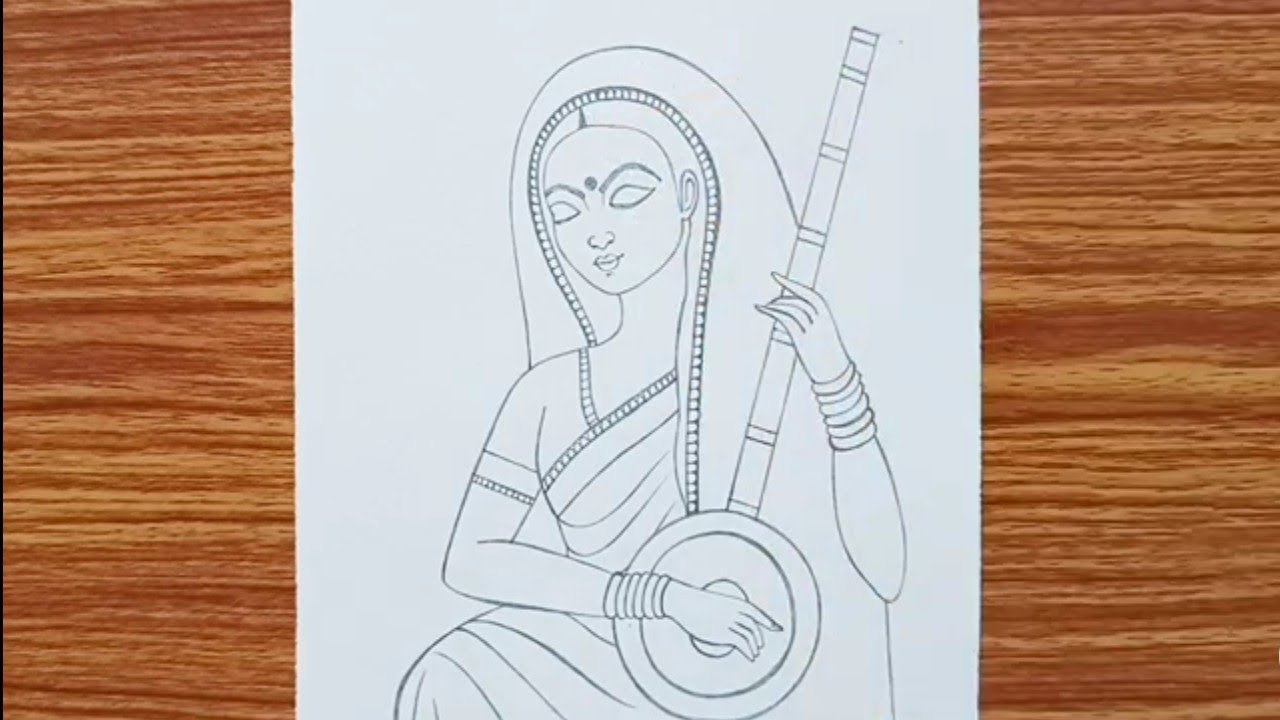 how to draw a sant meera bai easy drawing #how #meera #easy #drawing ...