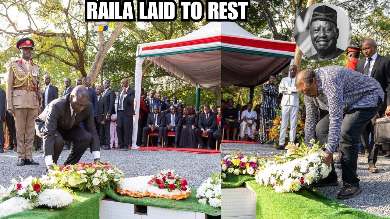See how Raila Odinga was laid to rest at his Bondo home! - YouTube