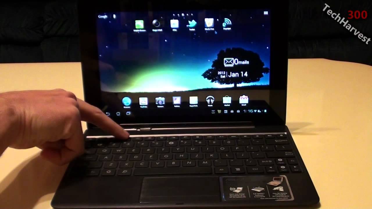 ASUS Eee Pad Transformer Prime Keyboard Dock - YouTube