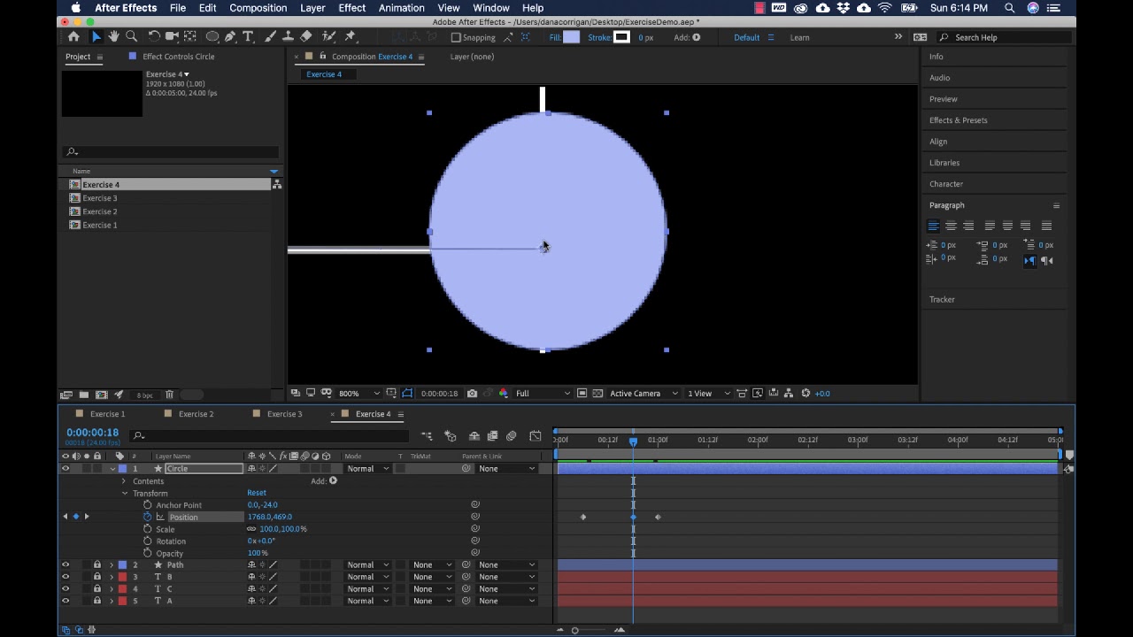 Beginning Animation: After Effects: Exercise 4 Demo - YouTube